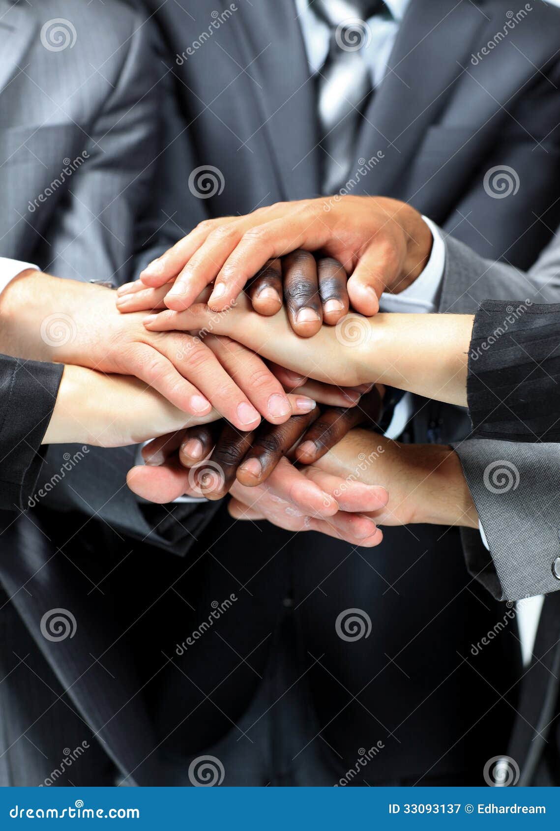 Diverse Group of Workers with Their Hands Together Stock Image - Image ...