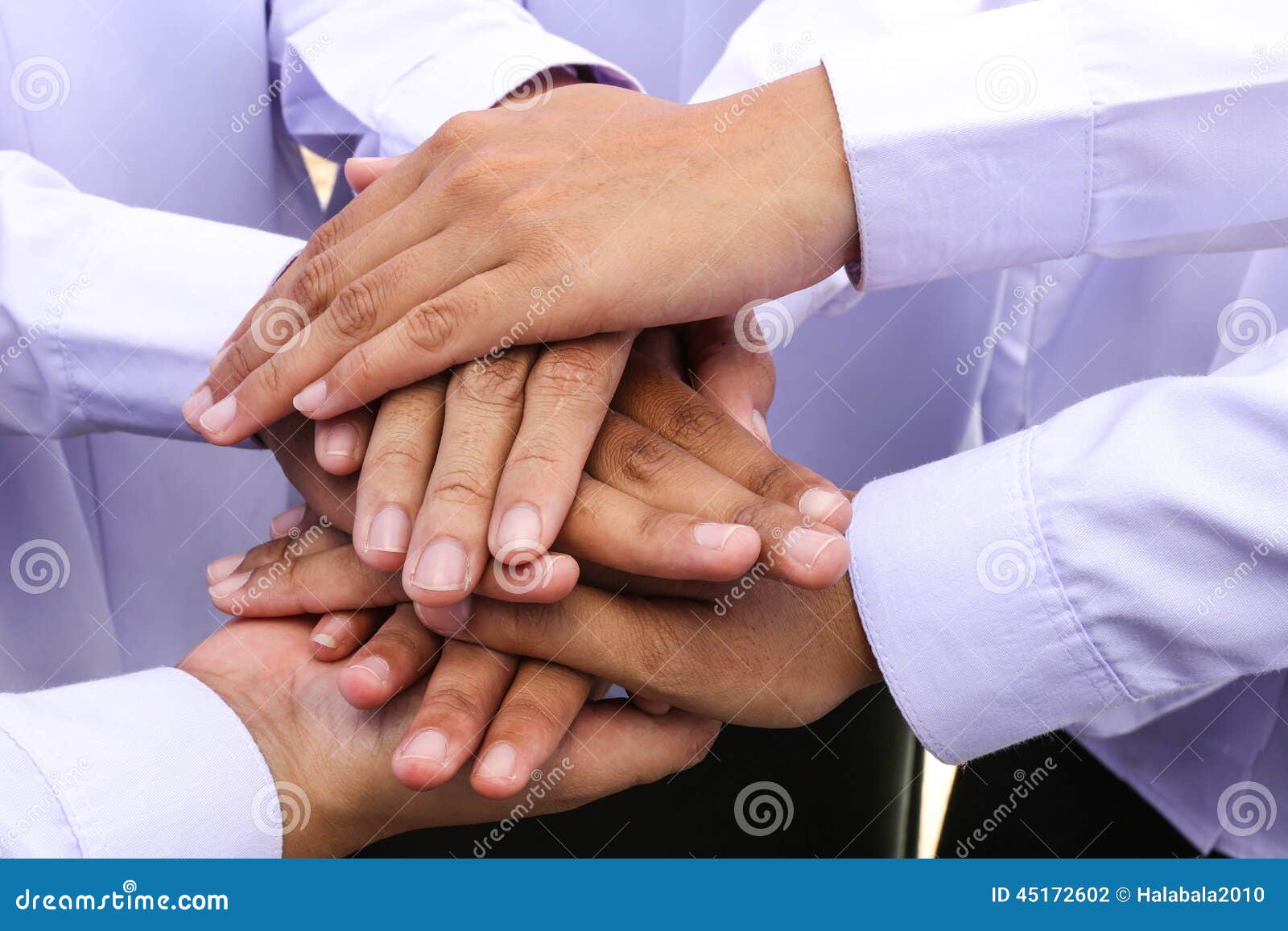 Diverse Group of Workers with Their Hands Together Stock Photo - Image ...