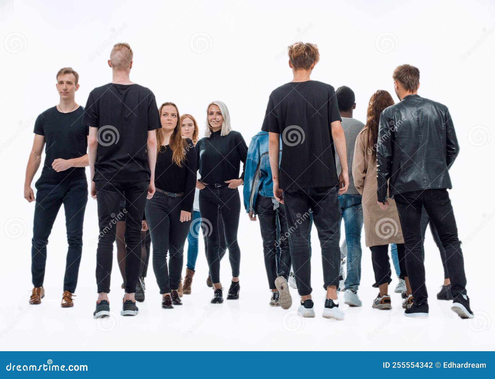 Diverse Groups of Youth Walking in Different Directions Stock Photo ...