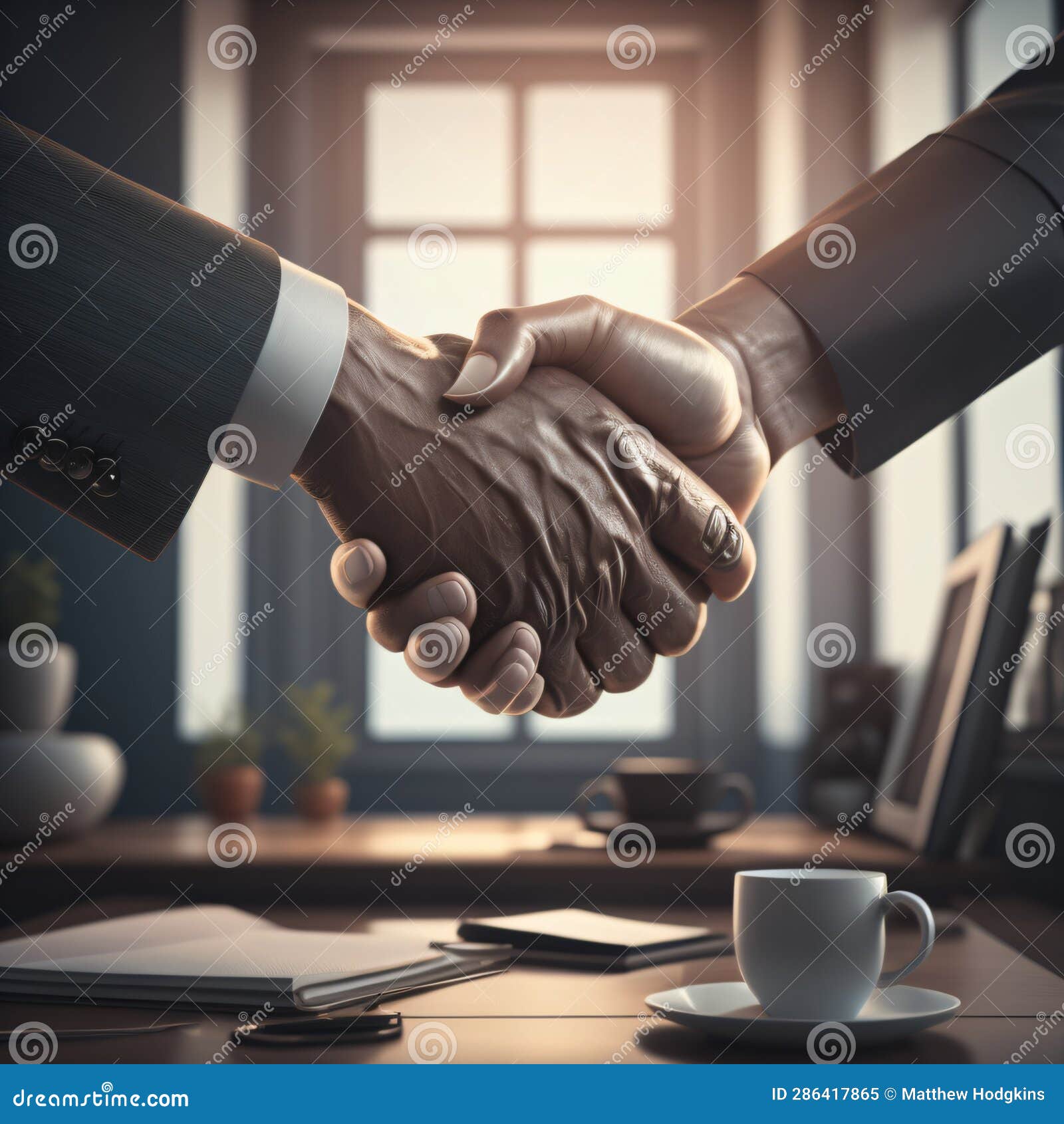 Diverse Hand Shake in Office Stock Image - Image of hand, networking ...