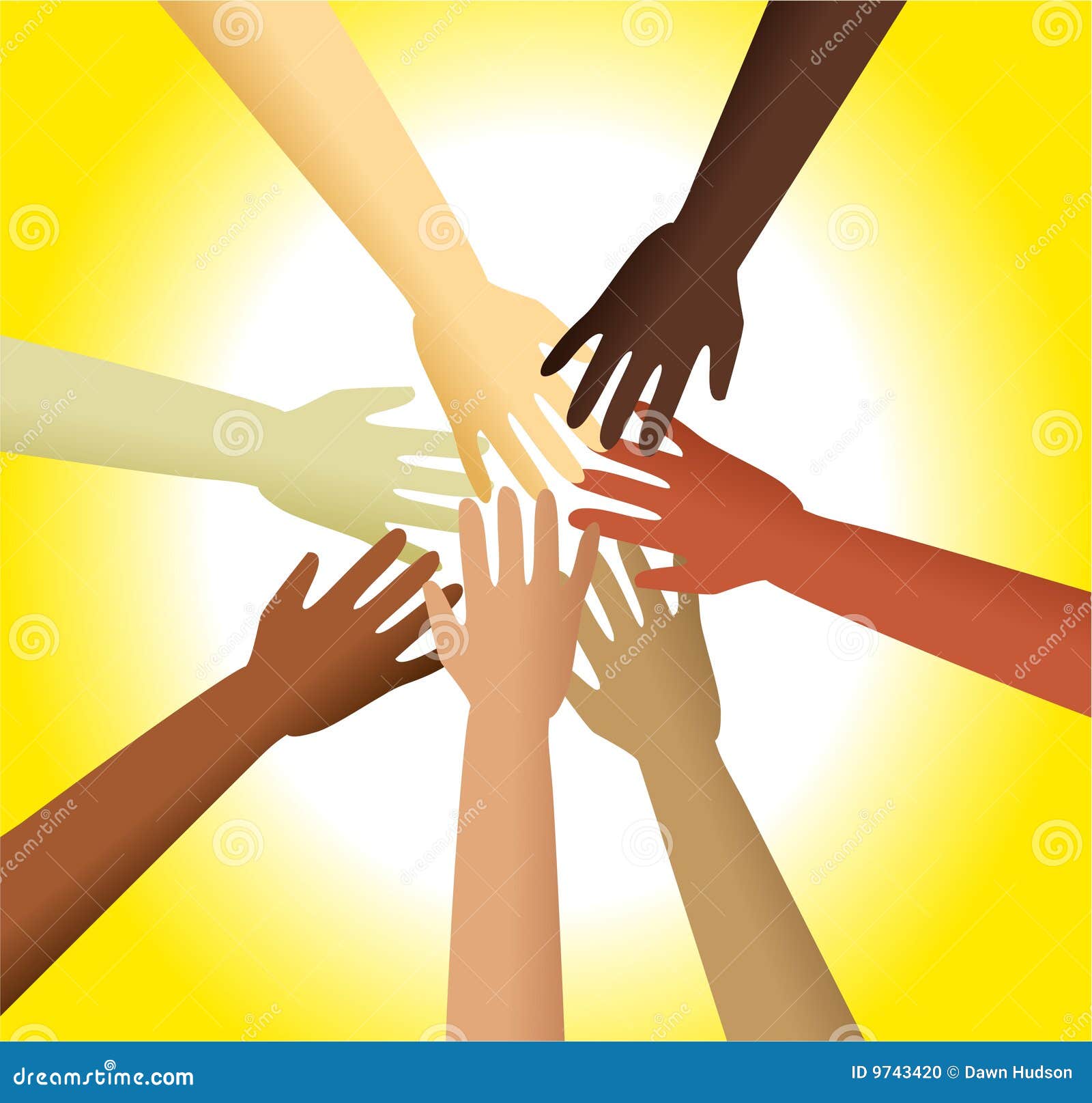 Diverse hands stock illustration. Illustration of graphic - 9743420