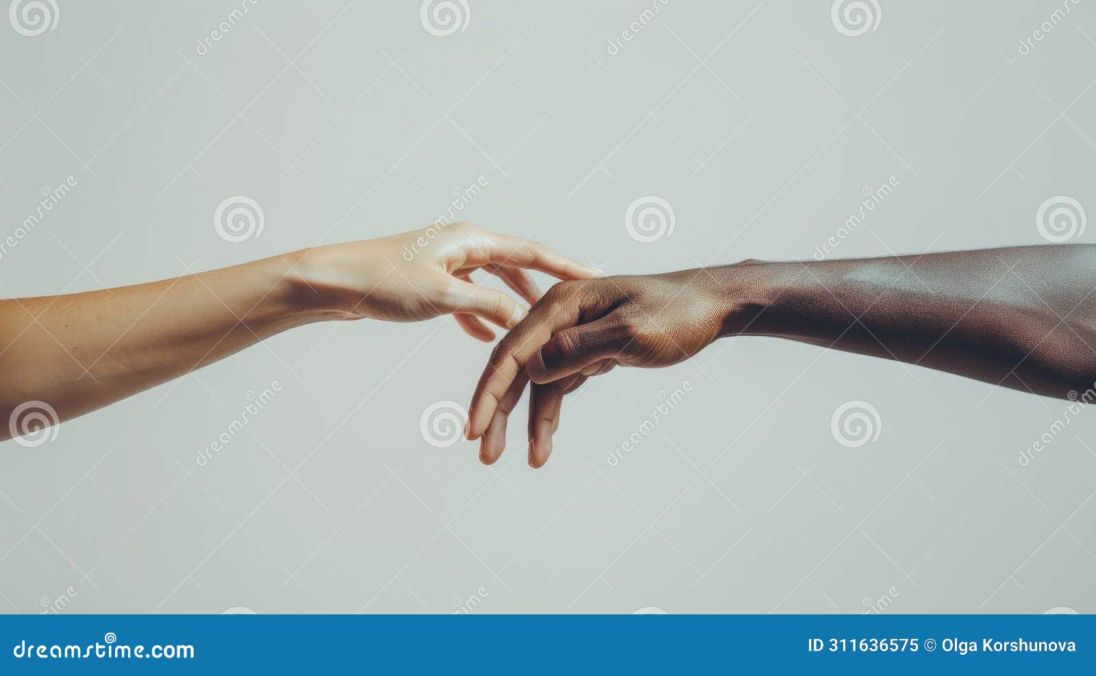 Diverse Hands Connect in Gesture of Unity and Support Stock Image ...