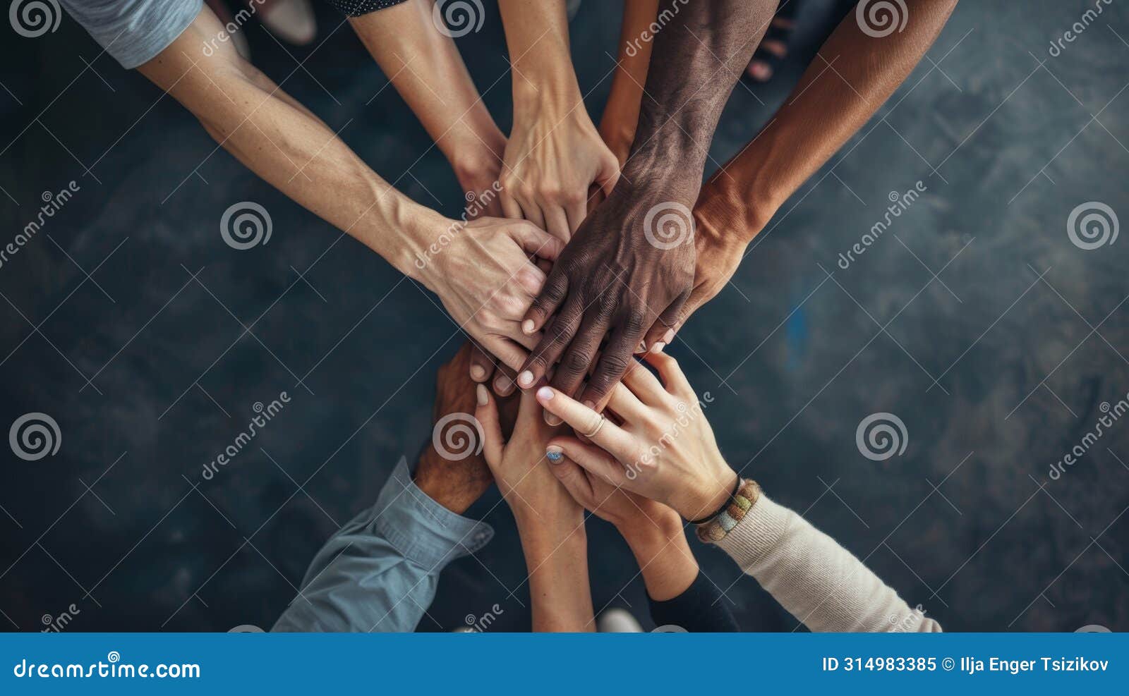 Diverse Hands Connecting Teamwork, Empathy, Partnership, and Social ...