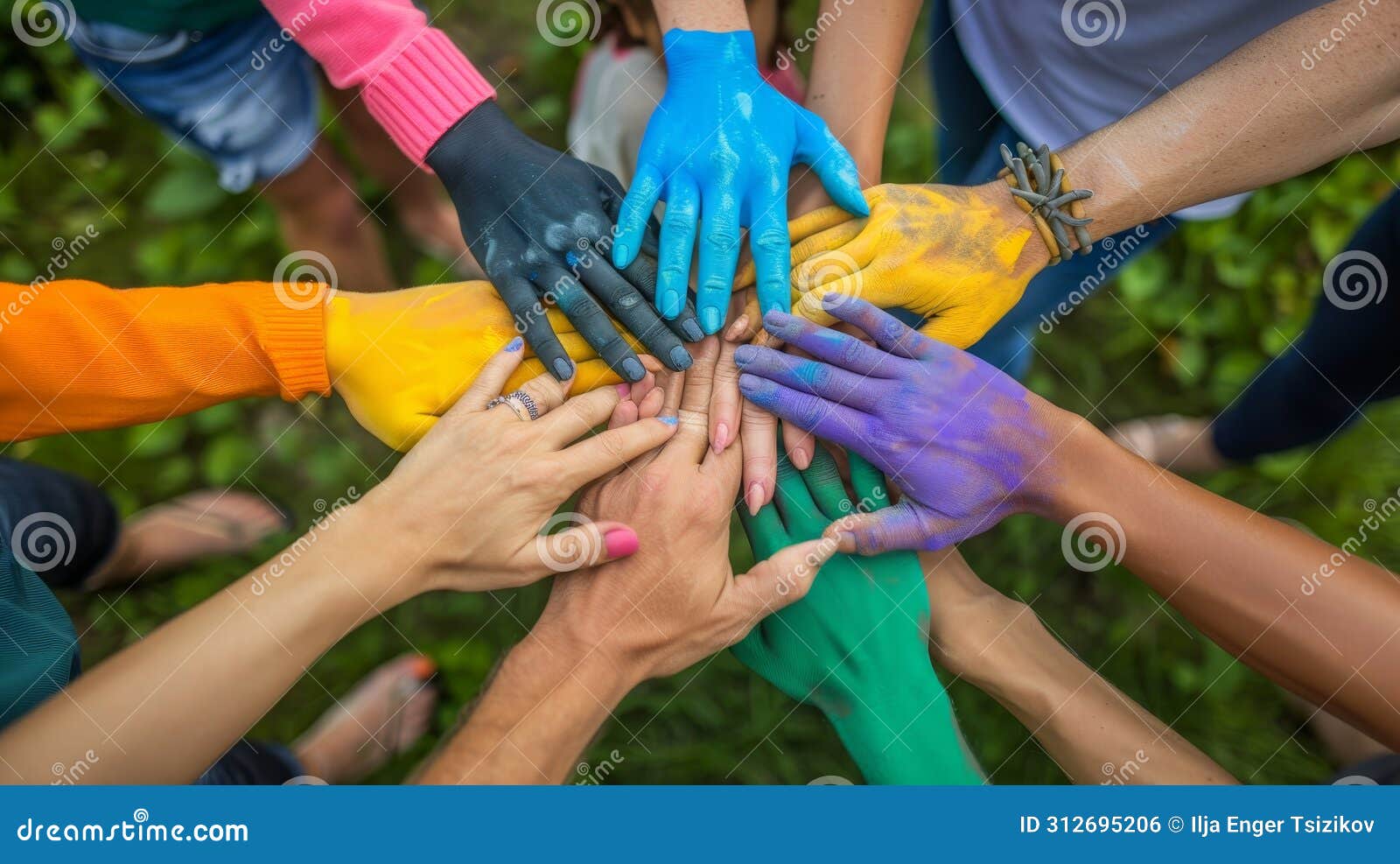 Diverse Hands Depict Teamwork, Empathy, Partnership in Business ...