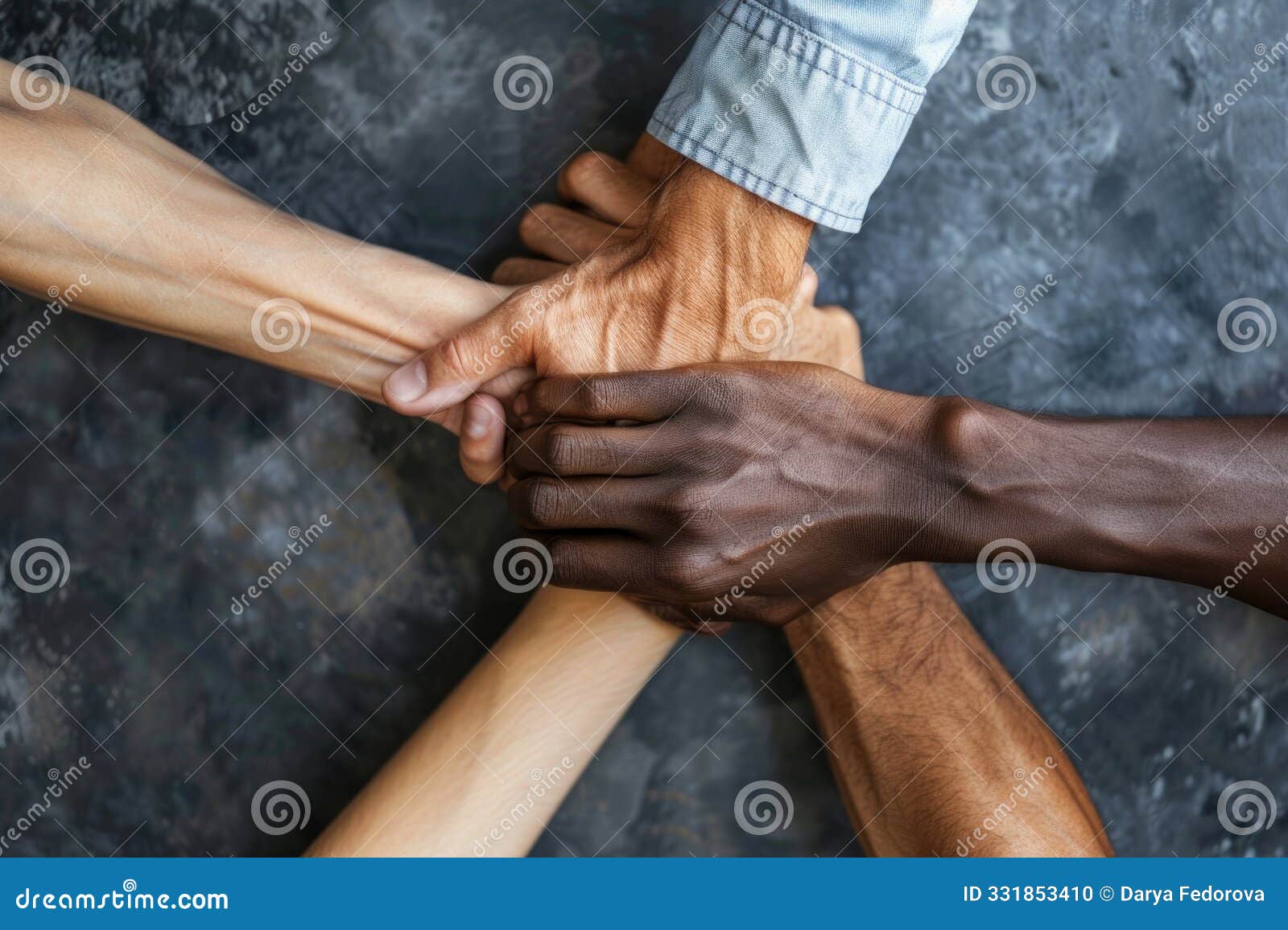 Diverse Hands Joined Together in Unity and Teamwork Stock Photo - Image ...