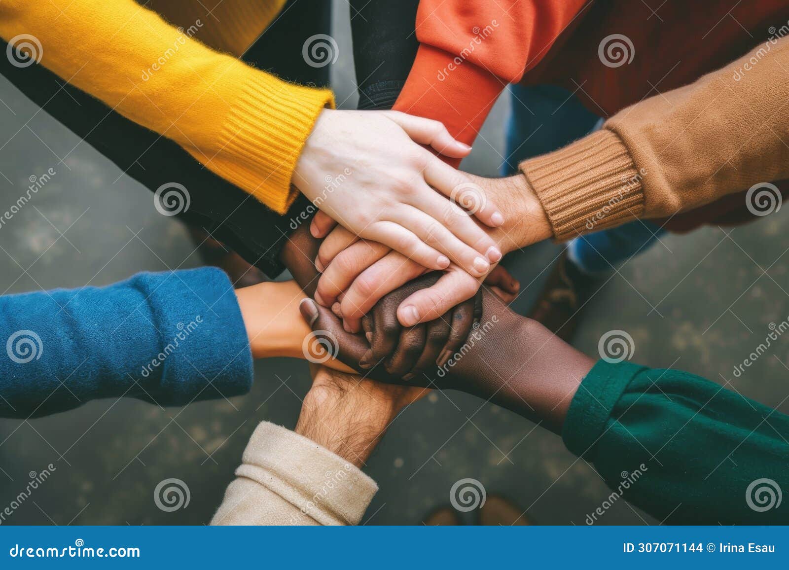 Diverse Hands Together in Unity Stock Photo - Image of colors, help ...
