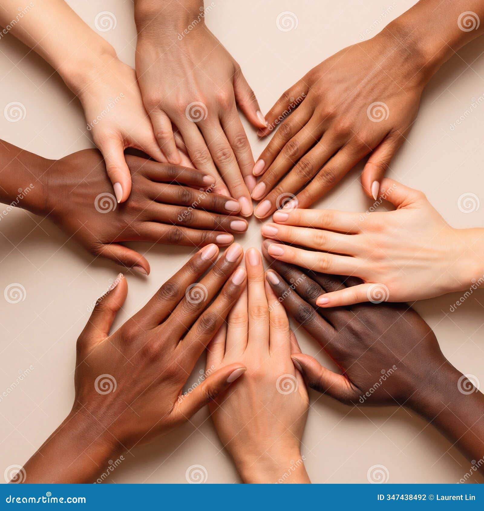 Diverse Hands Together – Unity, Inclusion, and Teamwork Concept Stock ...