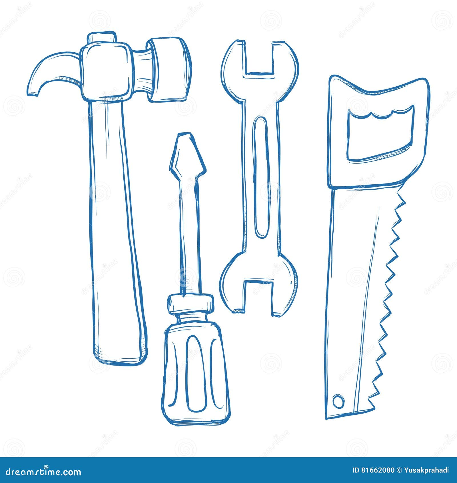 Diverse Illustration De Croquis D'outils Illustration de Vecteur ...