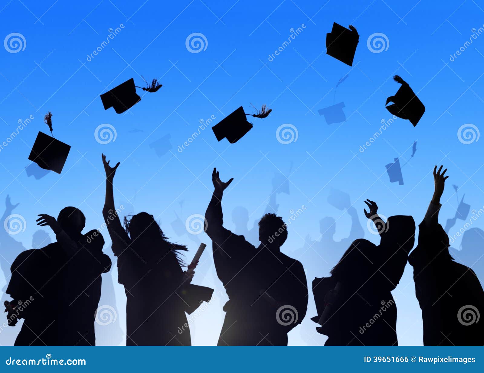 Diverse International Students Celebrating Graduation Stock Photo ...