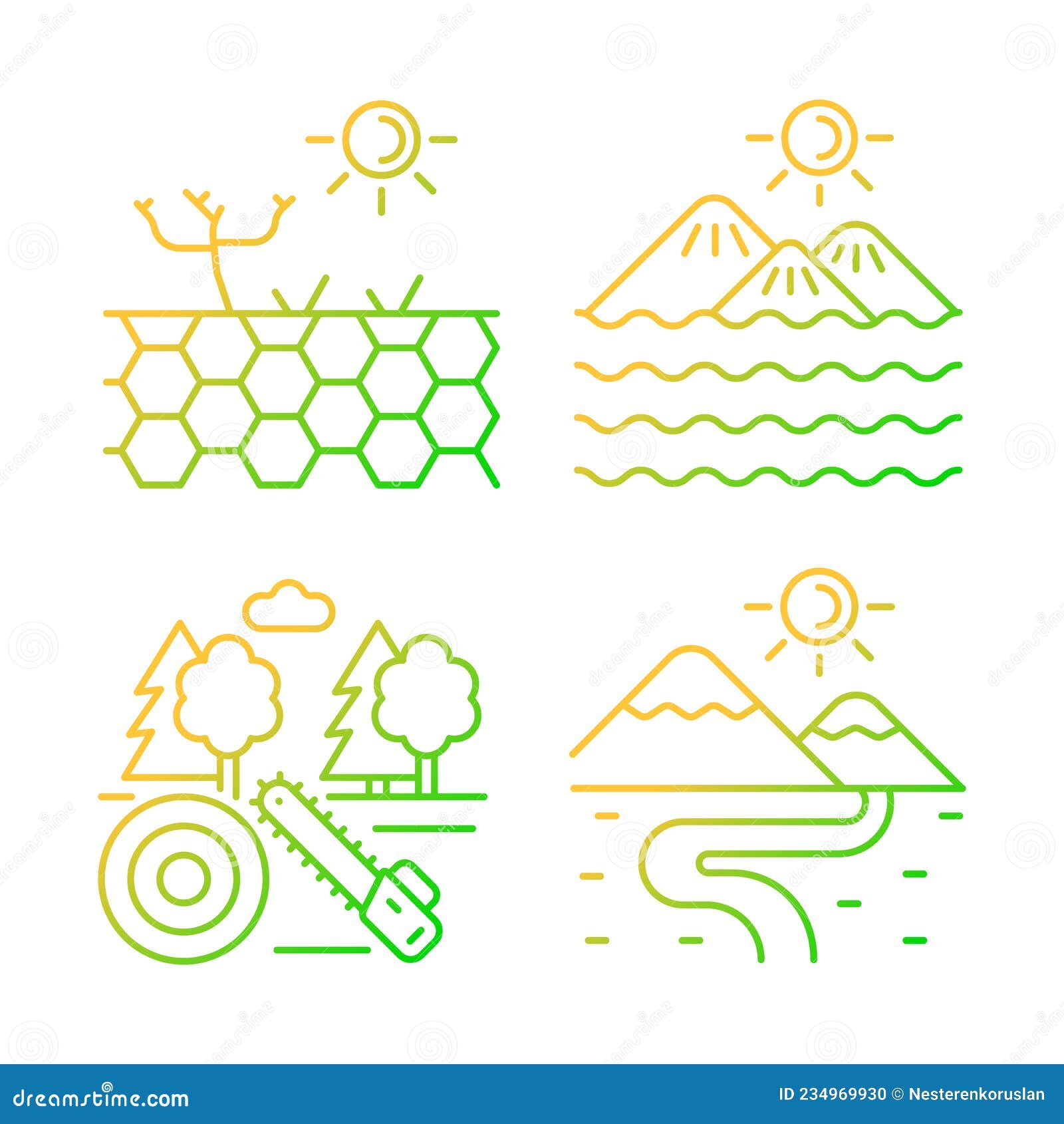 Landforms Collection With Educational Labeled Formation Examples ... Landforms Collection With Educational Labeled Formation Examples ...