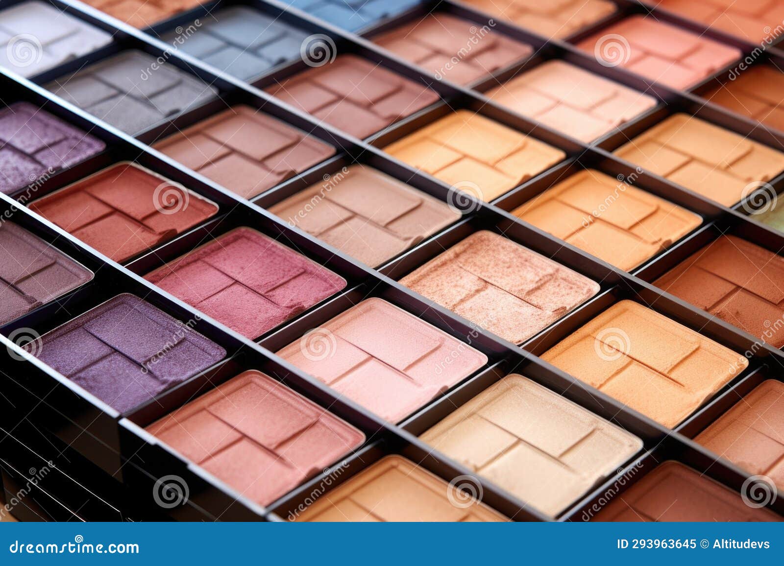 Diverse Makeup Palettes Stacked Together Stock Image - Image of ...
