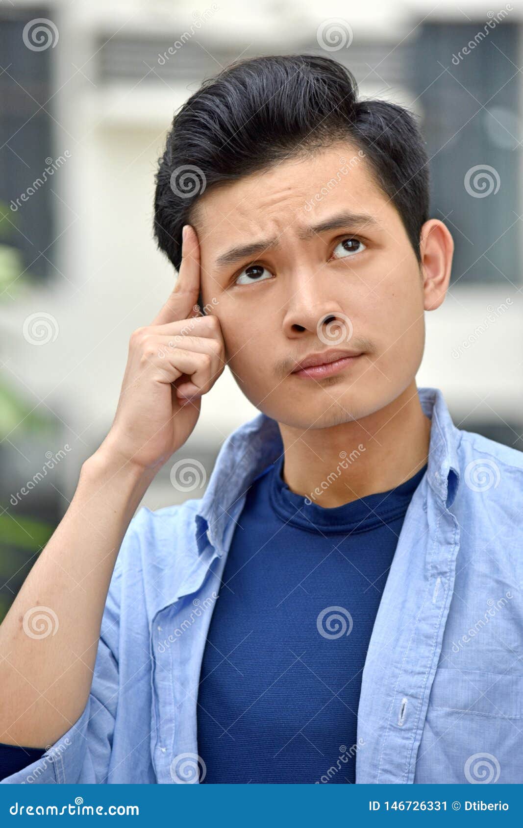 A Diverse Male Thinking stock image. Image of thought - 146726331