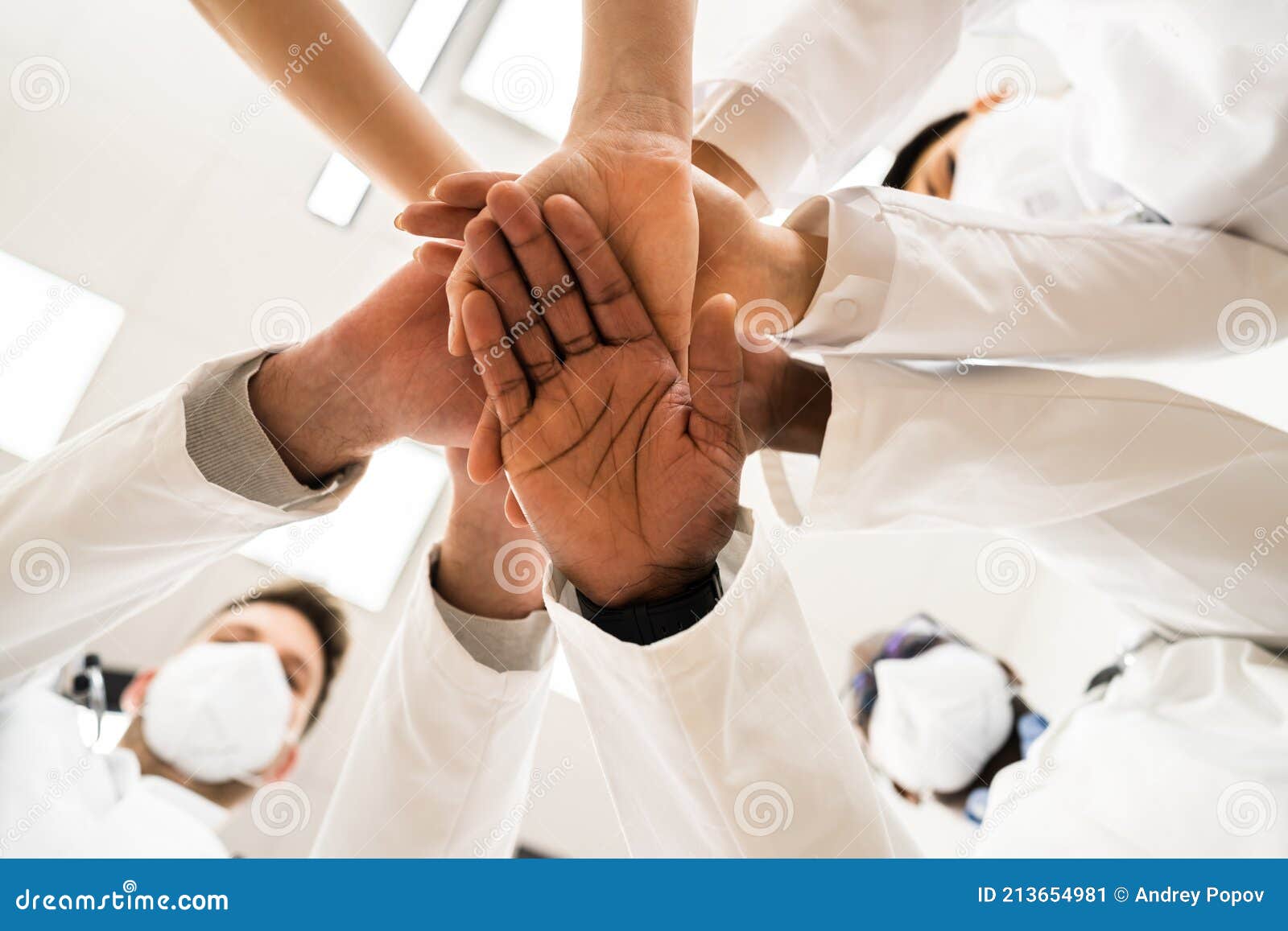 Diverse Medical Staff Team Hands Stack Stock Image - Image of ...