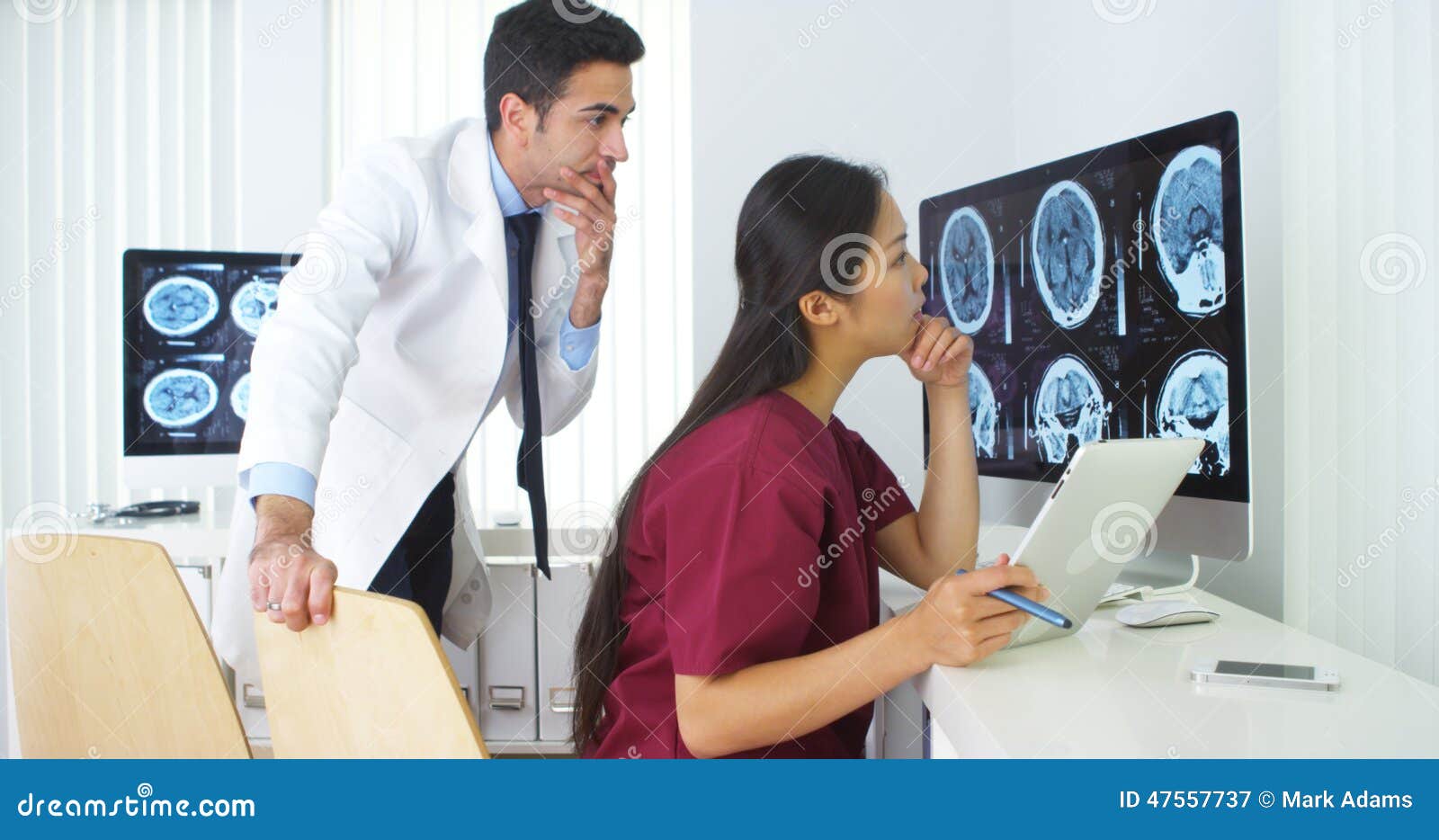 Diverse Medical Team Working in the Office Together Stock Image - Image ...