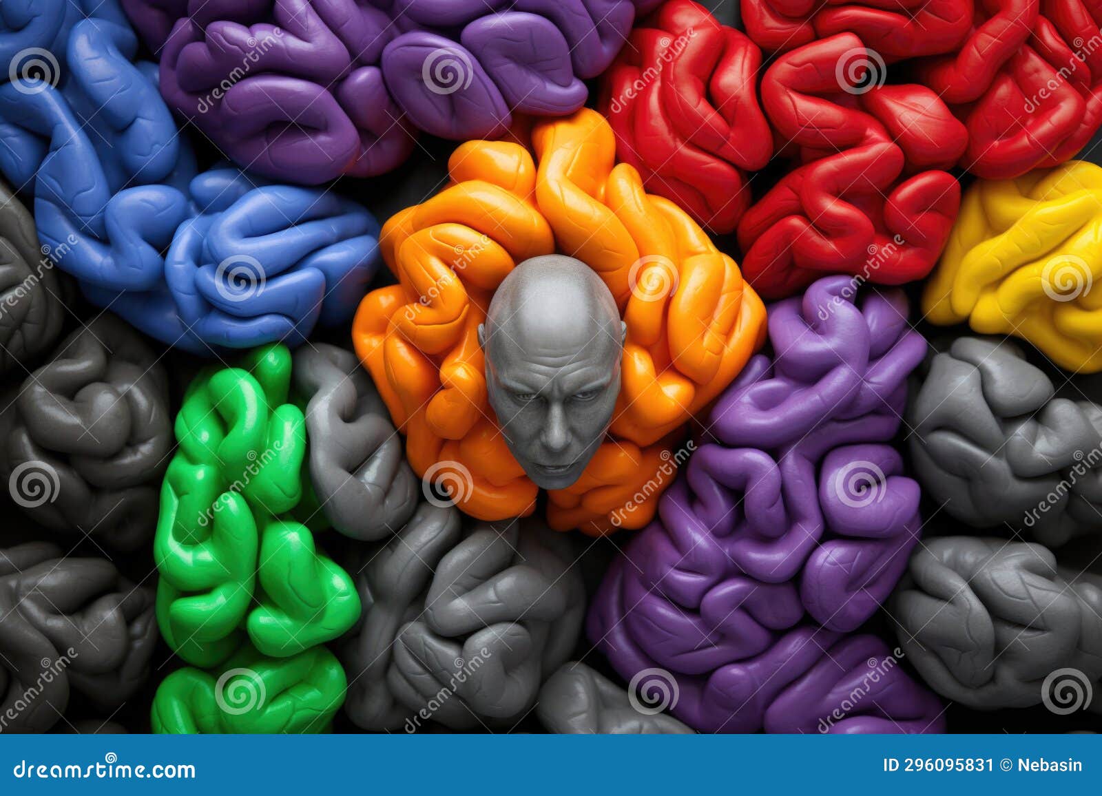Diverse Minds Depicted through a Spectrum of Colors in a Brain-shaped ...