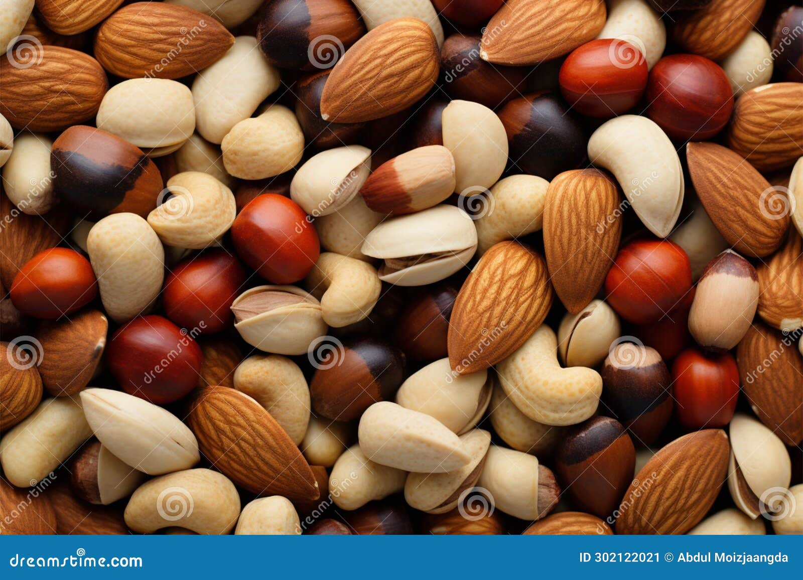 Diverse Mix of Nuts Close Up, a Visual Feast of Textures Stock ...