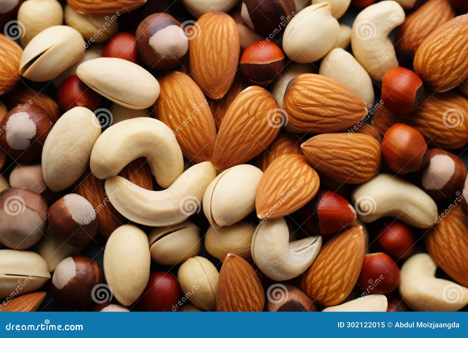 Diverse Mix of Nuts Close Up, a Visual Feast of Textures Stock ...