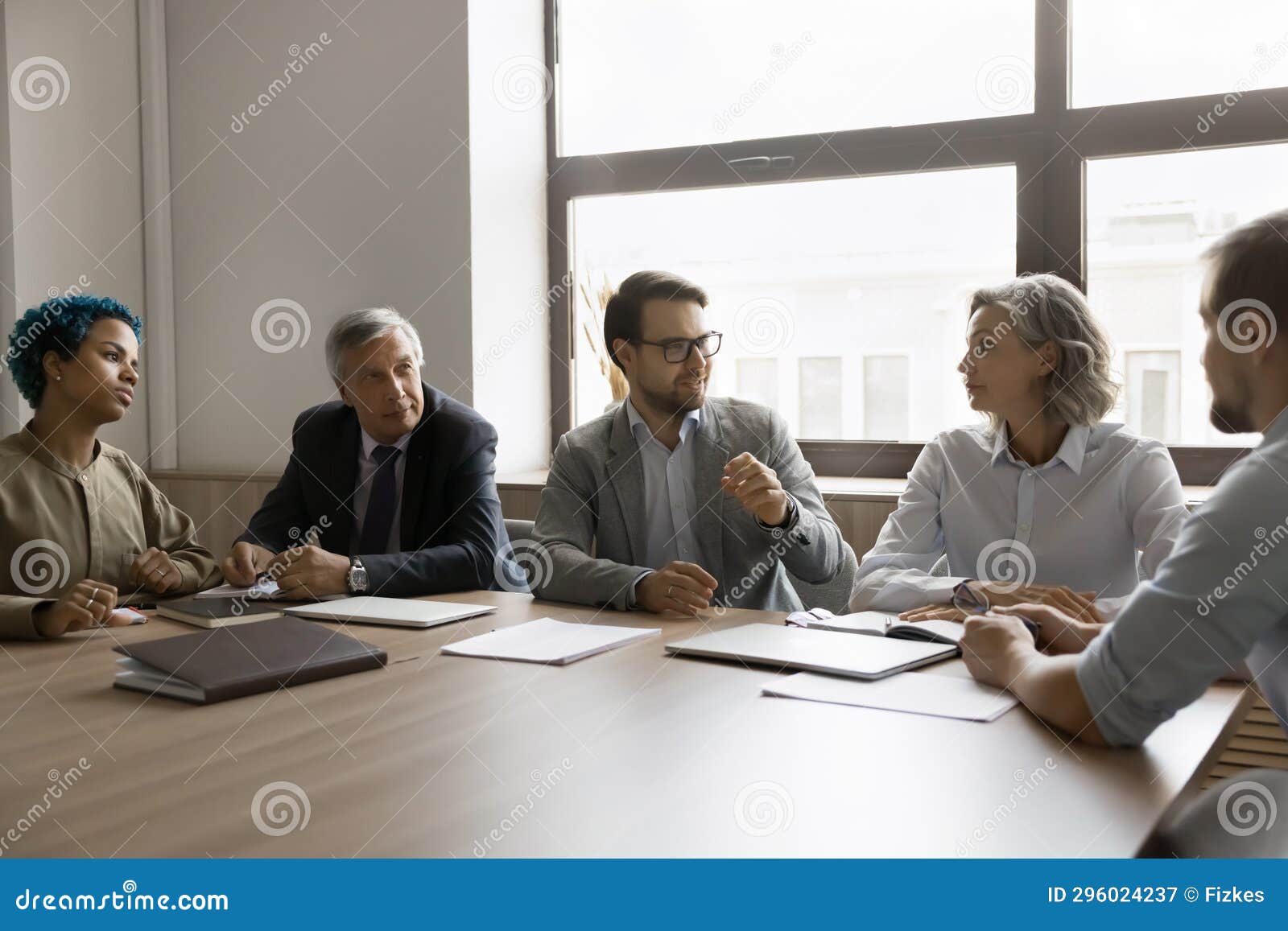 Diverse Modern Business Team Working on Project Together Stock Image ...