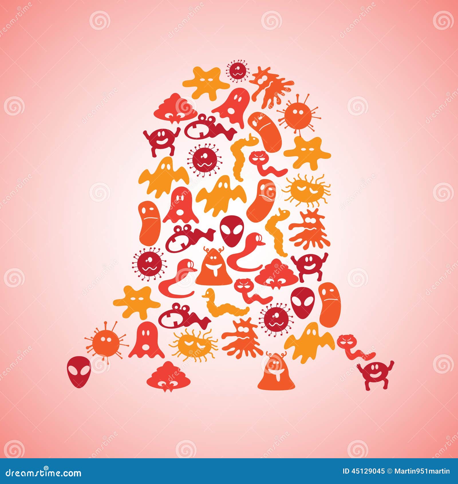 Diverse Monsterspictogrammen Eps10 Vector Illustratie - Illustration of ...