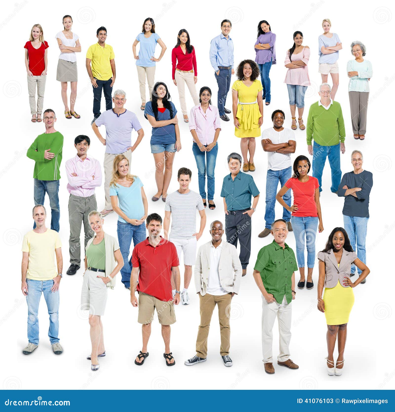 Diverse Multi-Ethnic People Posing for the Camera Stock Image - Image ...