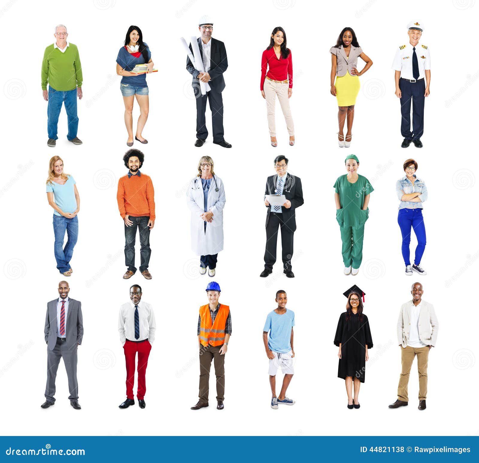 Diverse Multi-etnische Mensen Met Verschillende Banen Stock Foto ...