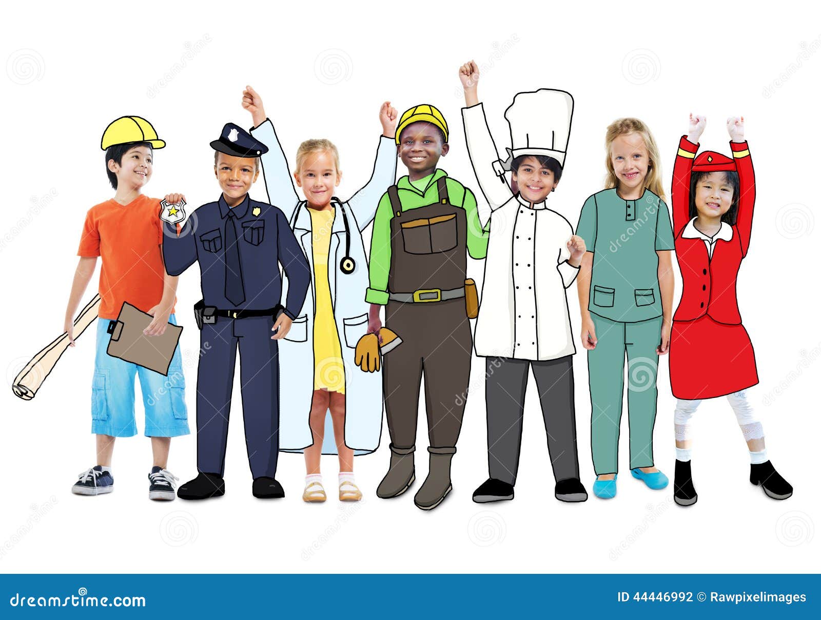 Diverse Multiethnic Children With Different Jobs Stock Photo ... Diverse Multiethnic Children With Different Jobs Stock Photo ...
