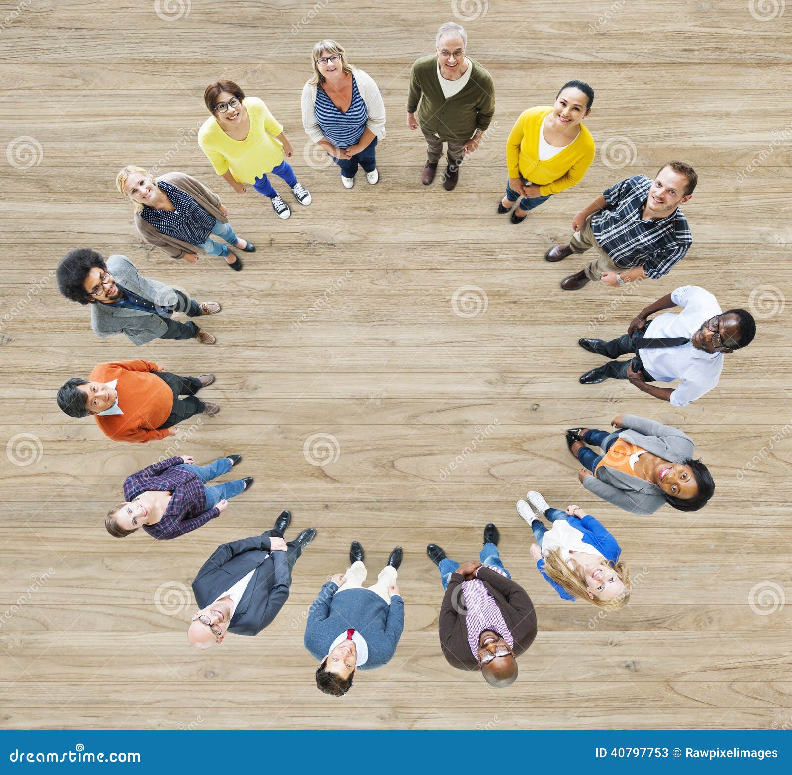 Diverse Multiethnic Colorful People Forming a Circle Stock Image ...