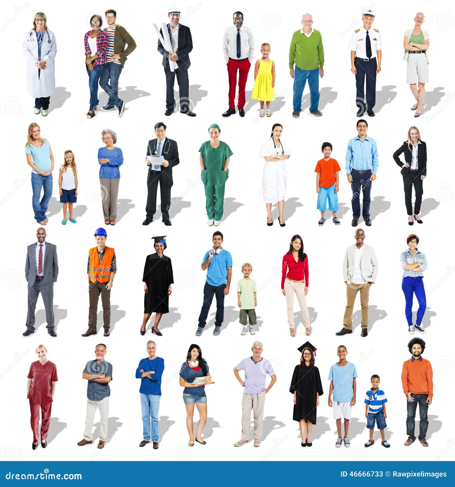 Diverse Multiethnic Group of People with Professional Occupation Stock ...