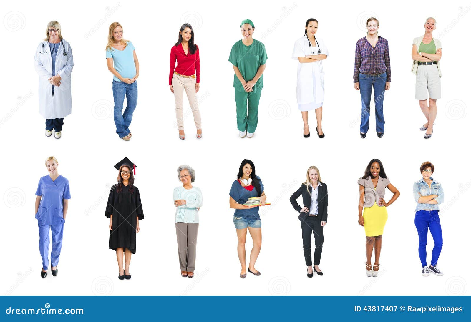 Diverse Multiethnic People with Different Jobs Stock Image - Image of ...