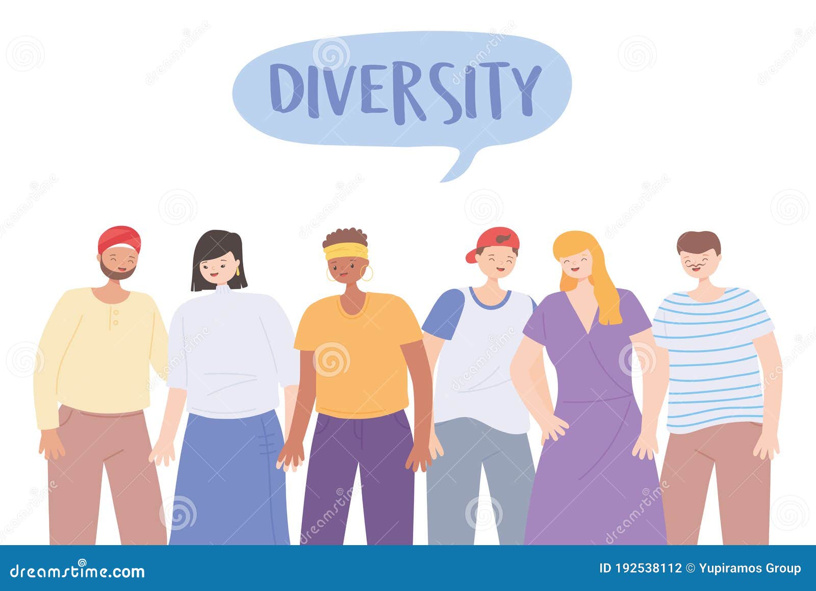 Diverse Multiracial and Multicultural People Characters Different ...