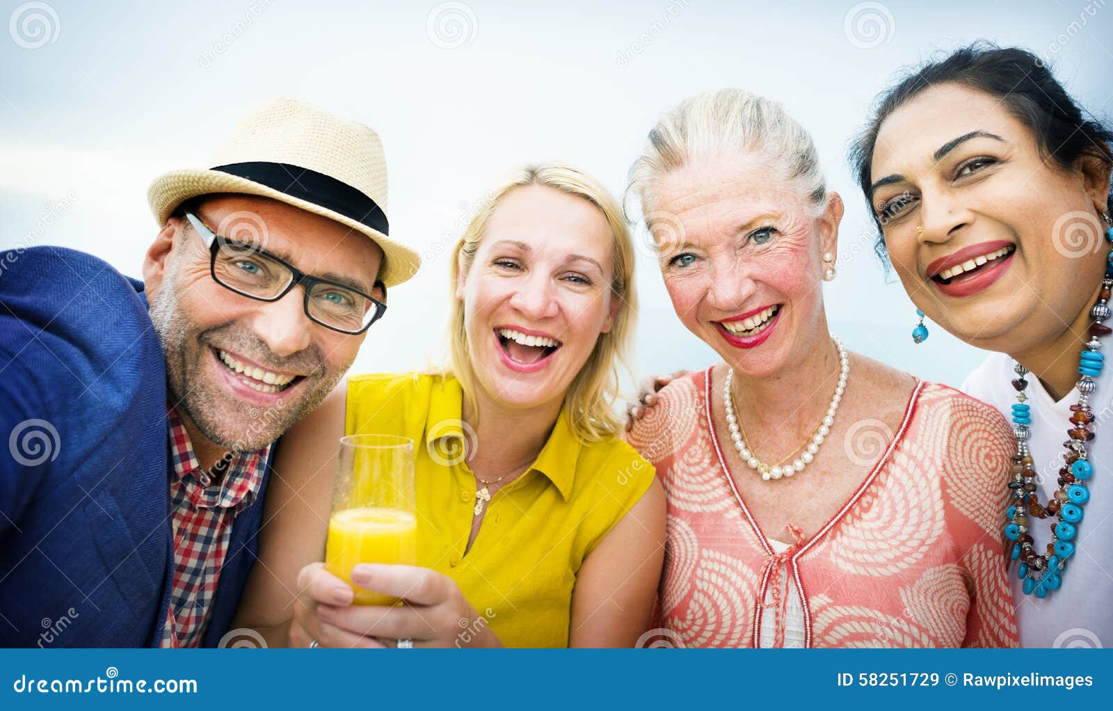 Diverse Neighbors Drinking Party Concept Stock Image - Image of rooftop ...