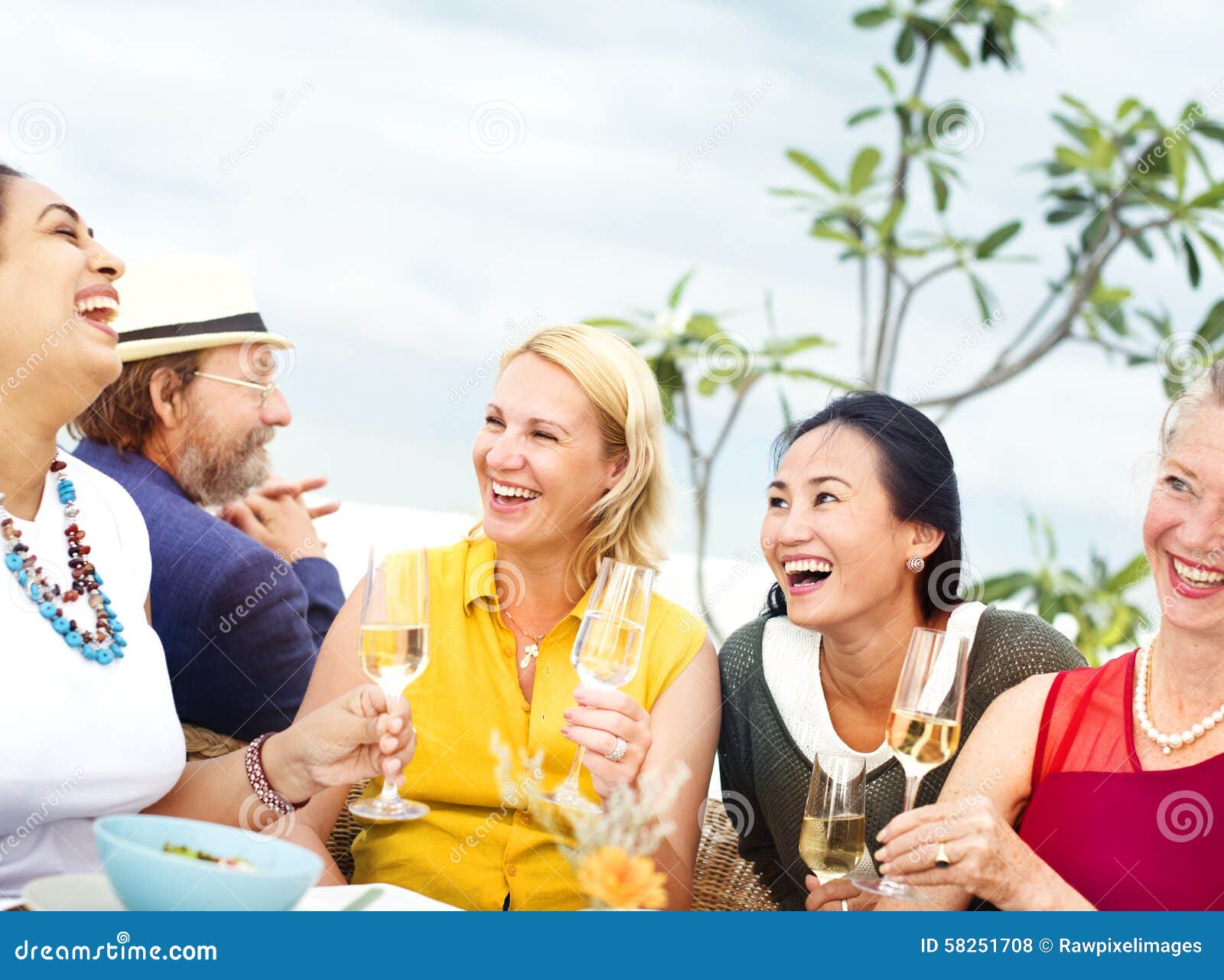 Diverse Neighbors Drinking Party Rooftop Concept Stock Photo - Image of ...