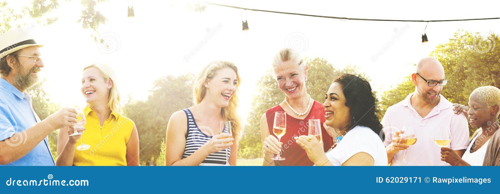 Diverse Neighbors Drinking Party Yard Concept Stock Image - Image of ...