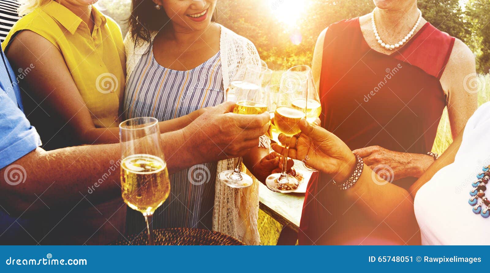 Diverse Neighbors Drinking Party Yard Concept Stock Image - Image of ...