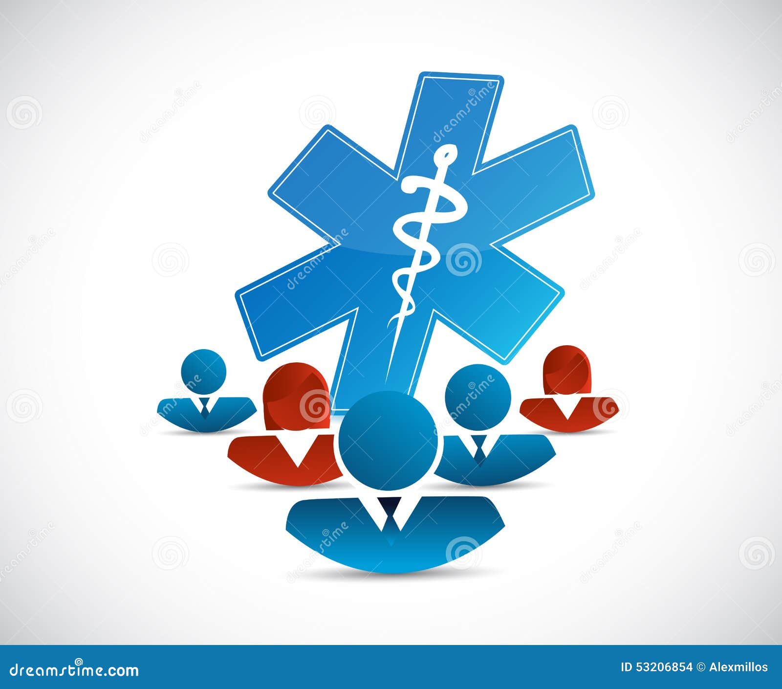 Diverse Network and Medical Concept Stock Illustration - Illustration ...