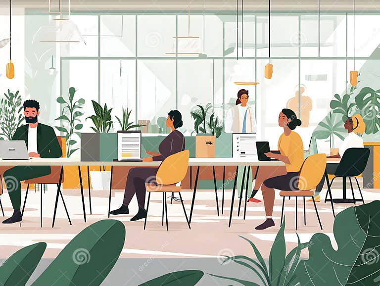 Diverse Office Environment with People of Different Backgrounds ...