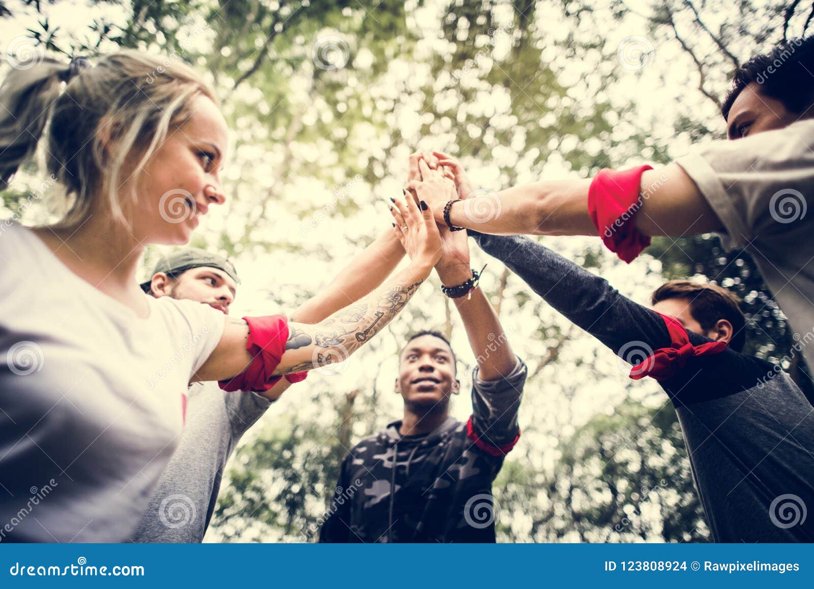 Diverse Outdoor Team Orienteering Activity Stock Photo - Image of group ...