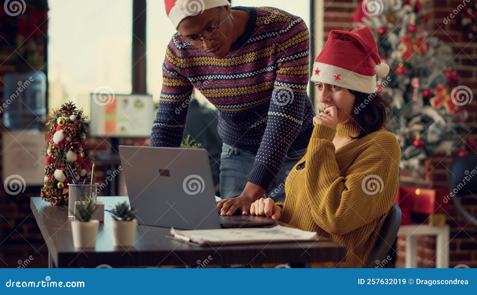 Diverse People Analyzing Information on Laptop Stock Image - Image of ...