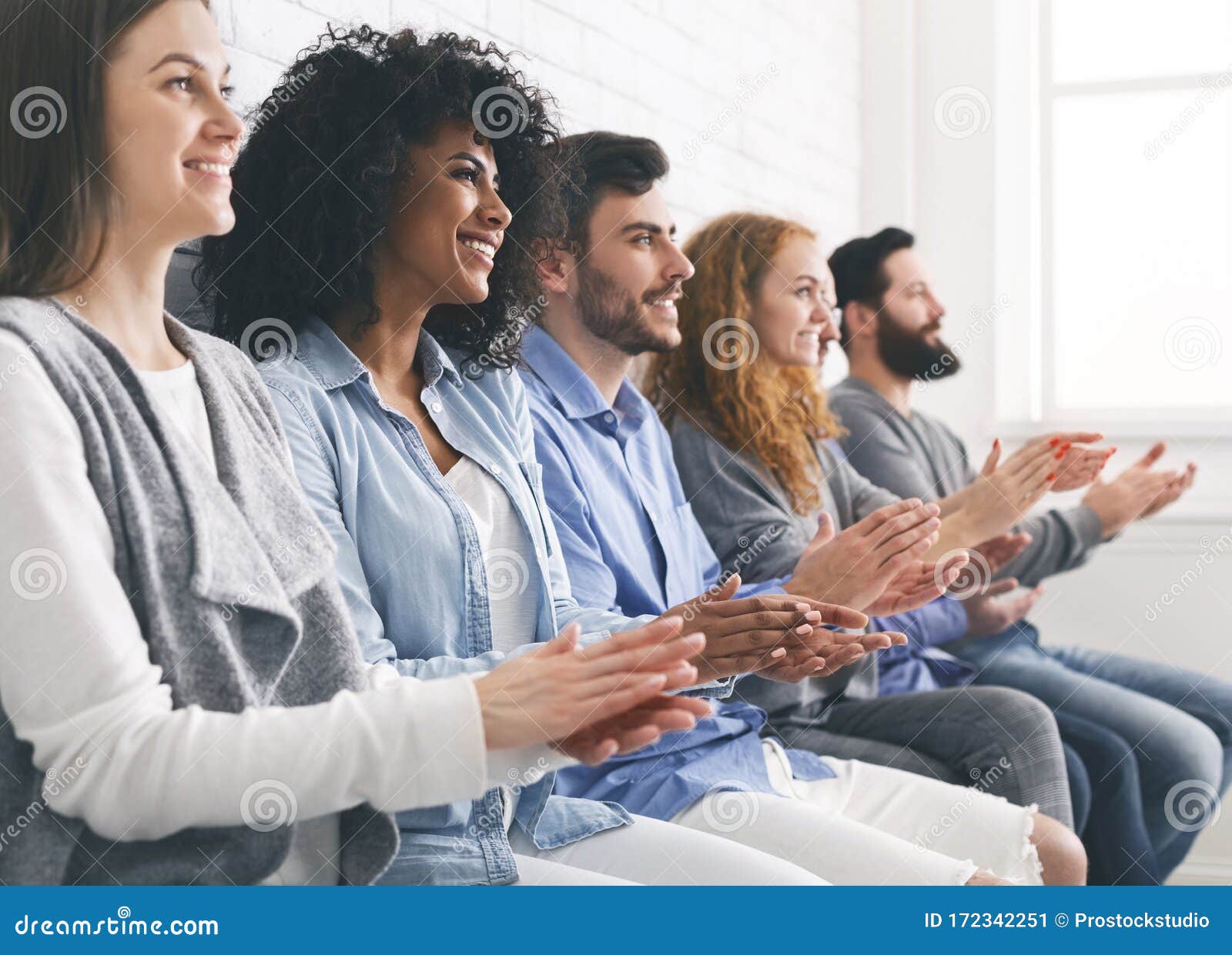 Diverse People Applauding after Successful Workshop Training or Seminar ...