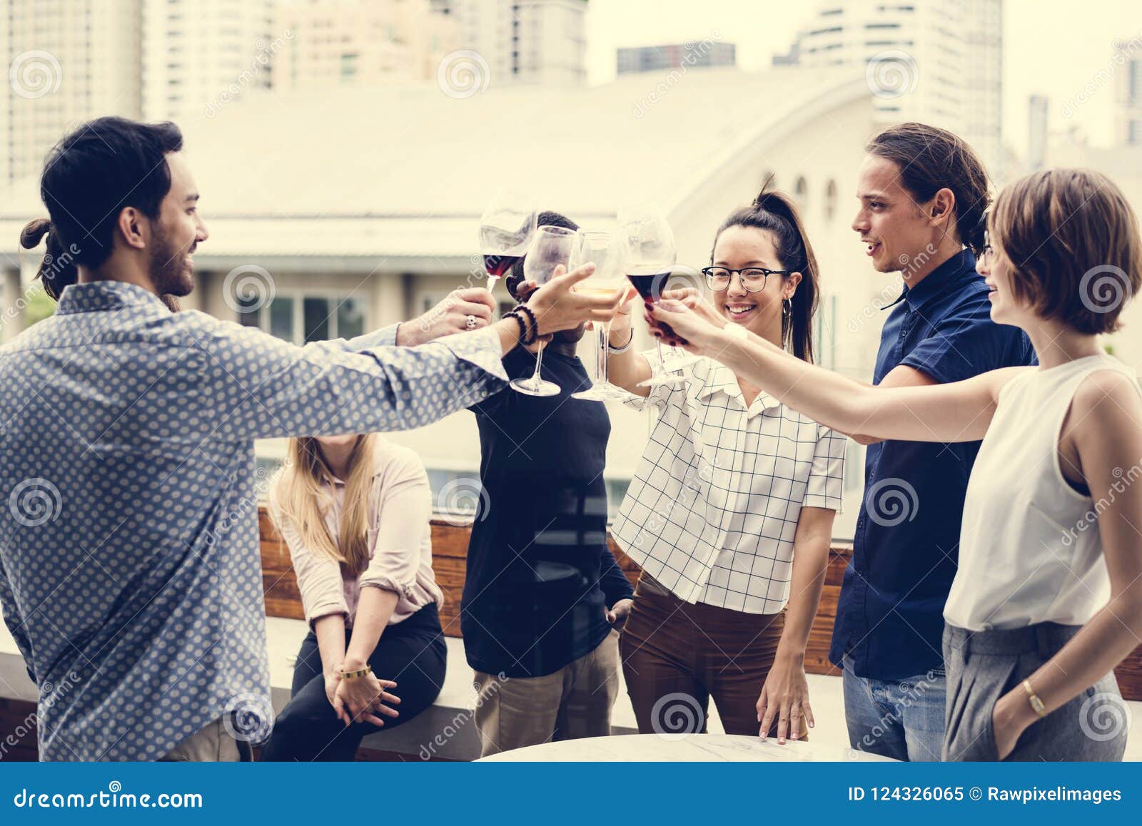 Diverse People Cheers Together at a Party Stock Image - Image of people ...