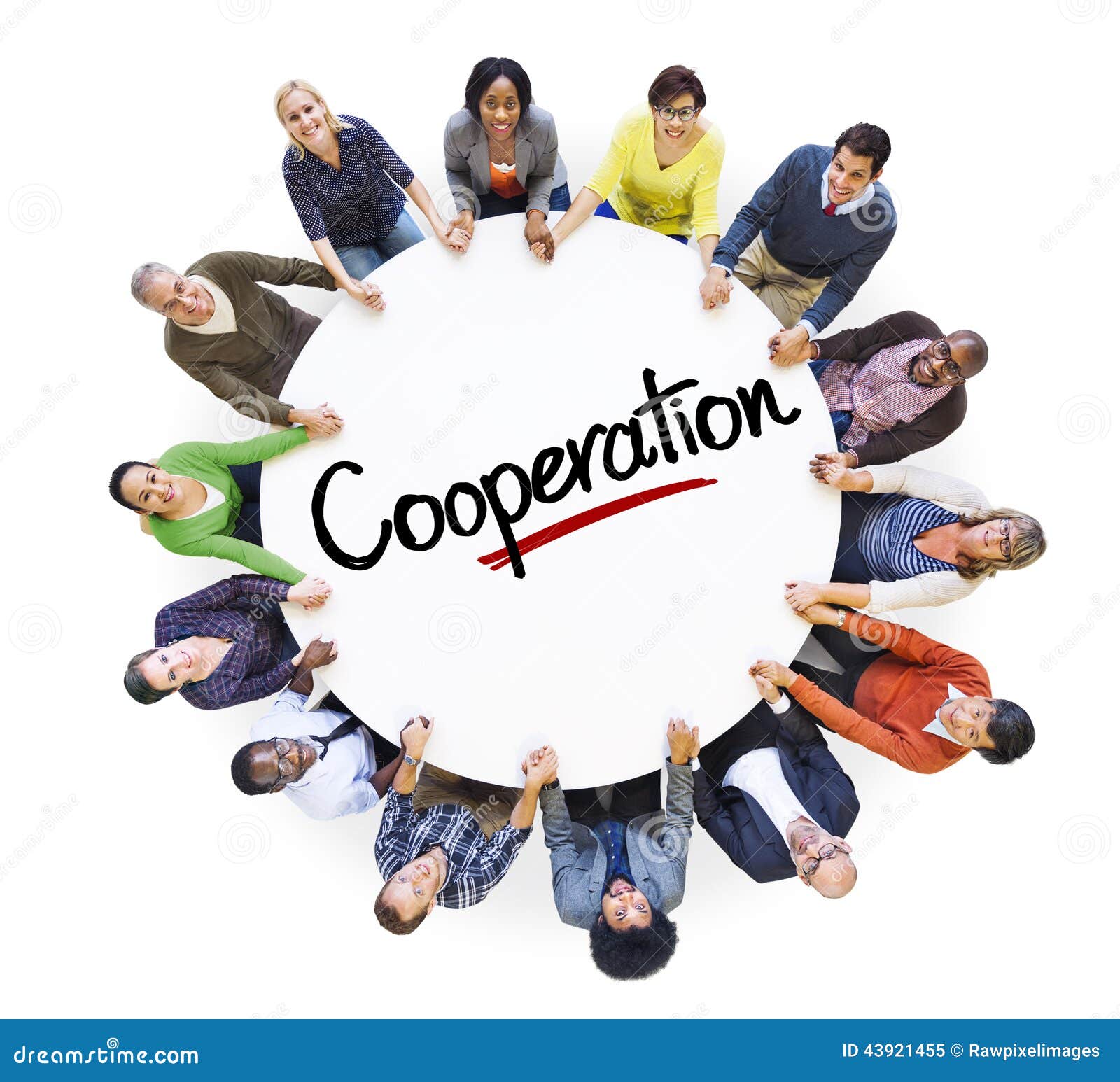 Diverse People in a Circle with Cooperation Concept Stock Image - Image ...