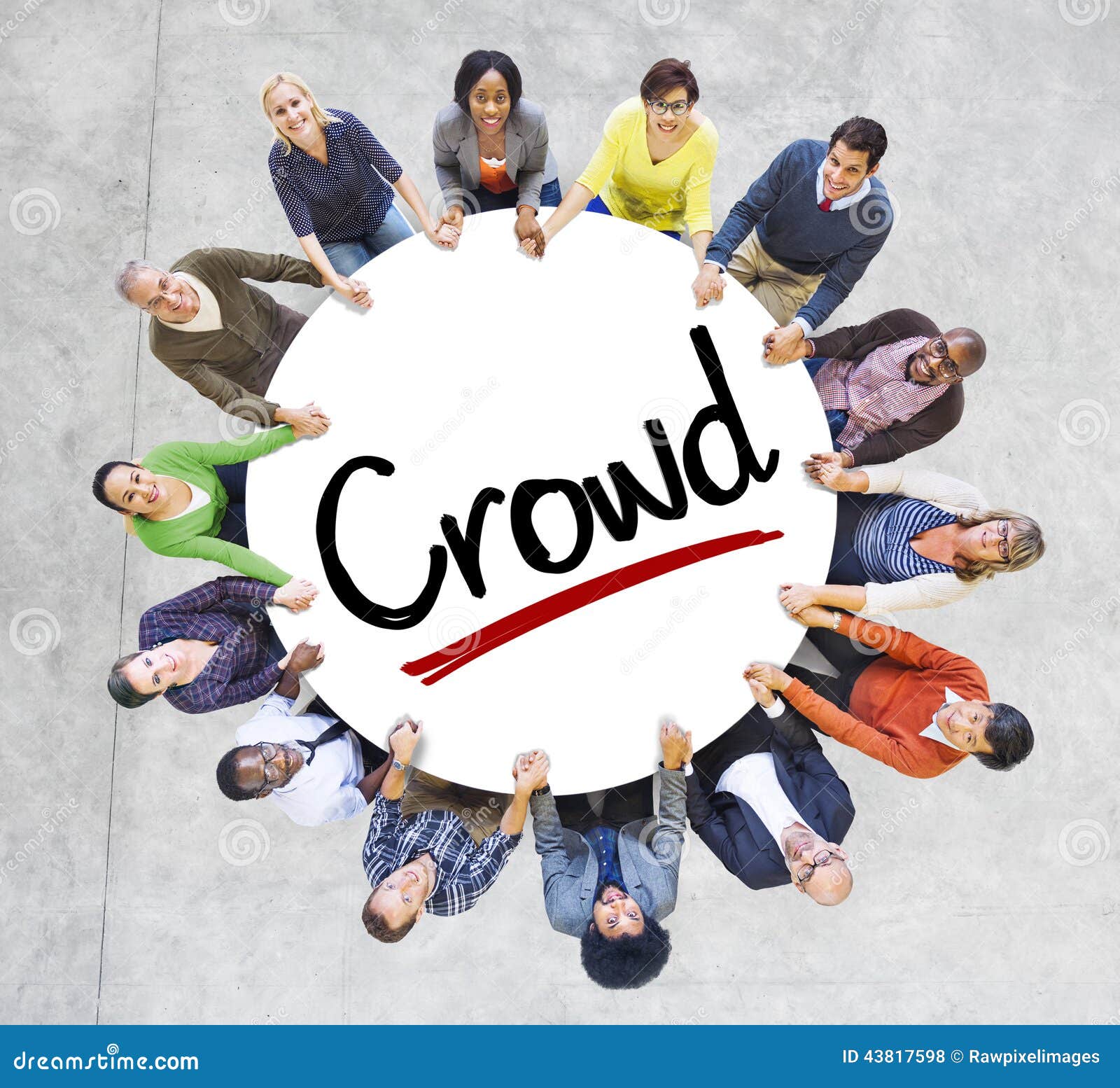 Diverse People in a Circle with Crowd Concept Stock Photo - Image of ...