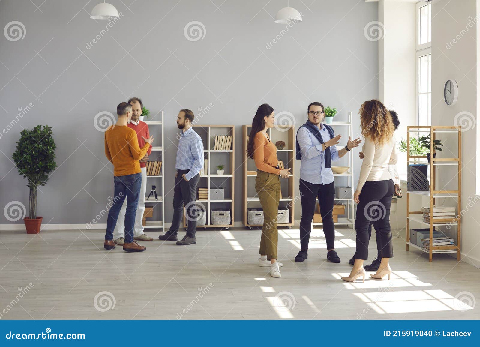 Diverse People Communicating at Business Networking Event in Modern ...