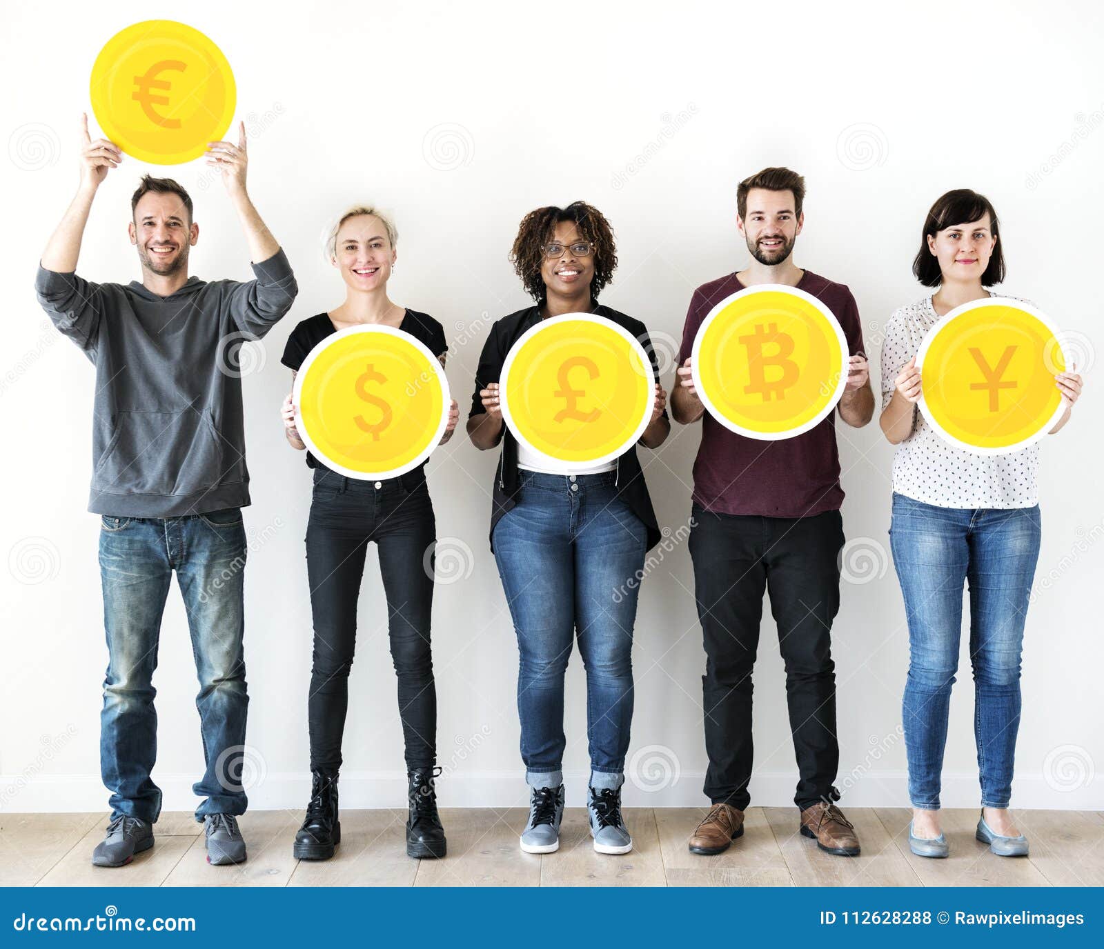 Diverse People with Currency Exchange Stock Photo - Image of icon ...