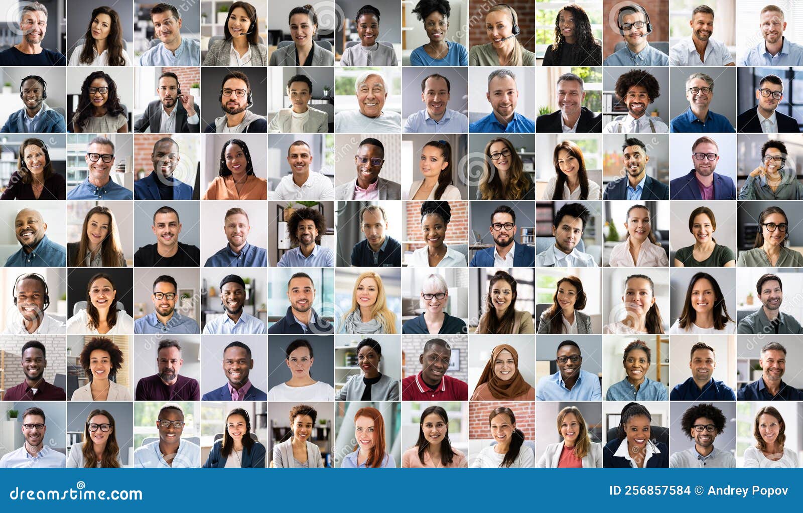 Diverse People Face Collage Stock Photo - Image of crowd, isolate ...