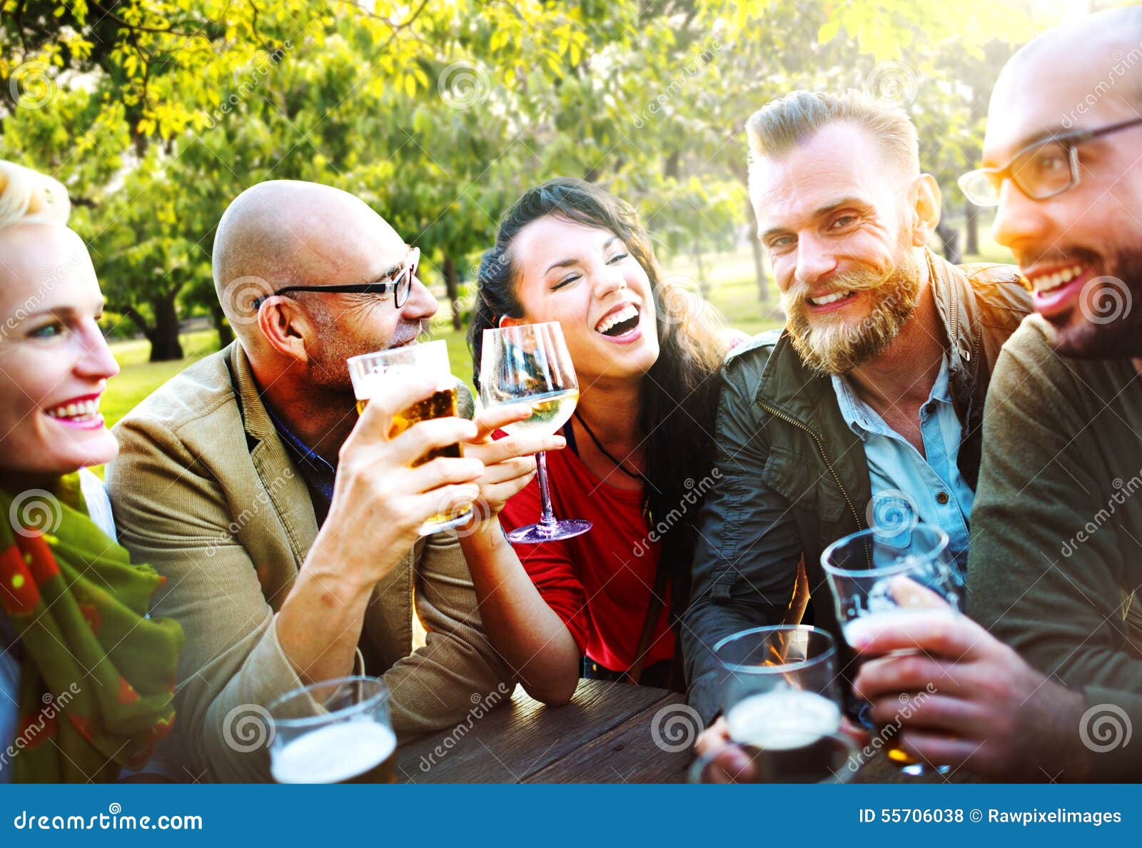 Diverse People Friends Hanging Out Drinking Concept Stock Photo - Image ...