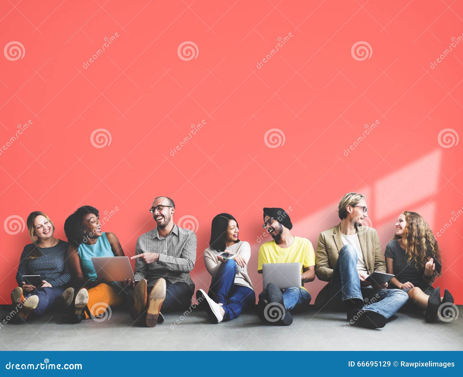 Diverse People Friendship Digital Device Copy Space Concept Stock Image ...