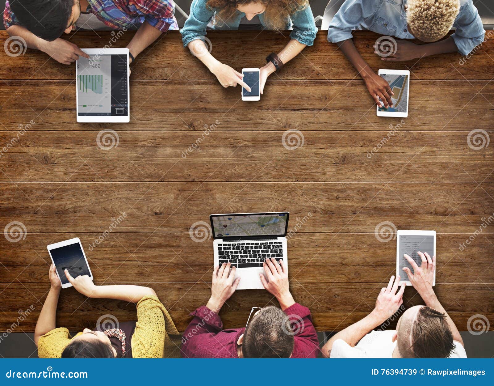 Diverse People Hands Team Busy Devices Concept Stock Image - Image of ...