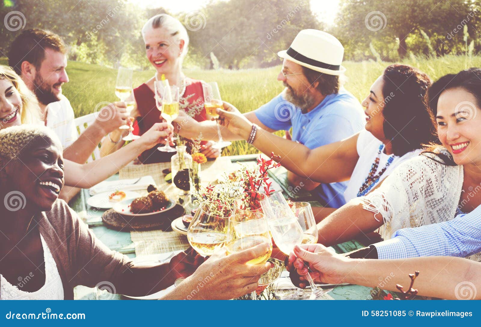 Diverse People Hanging Out Drinking Concept Stock Image - Image of ...