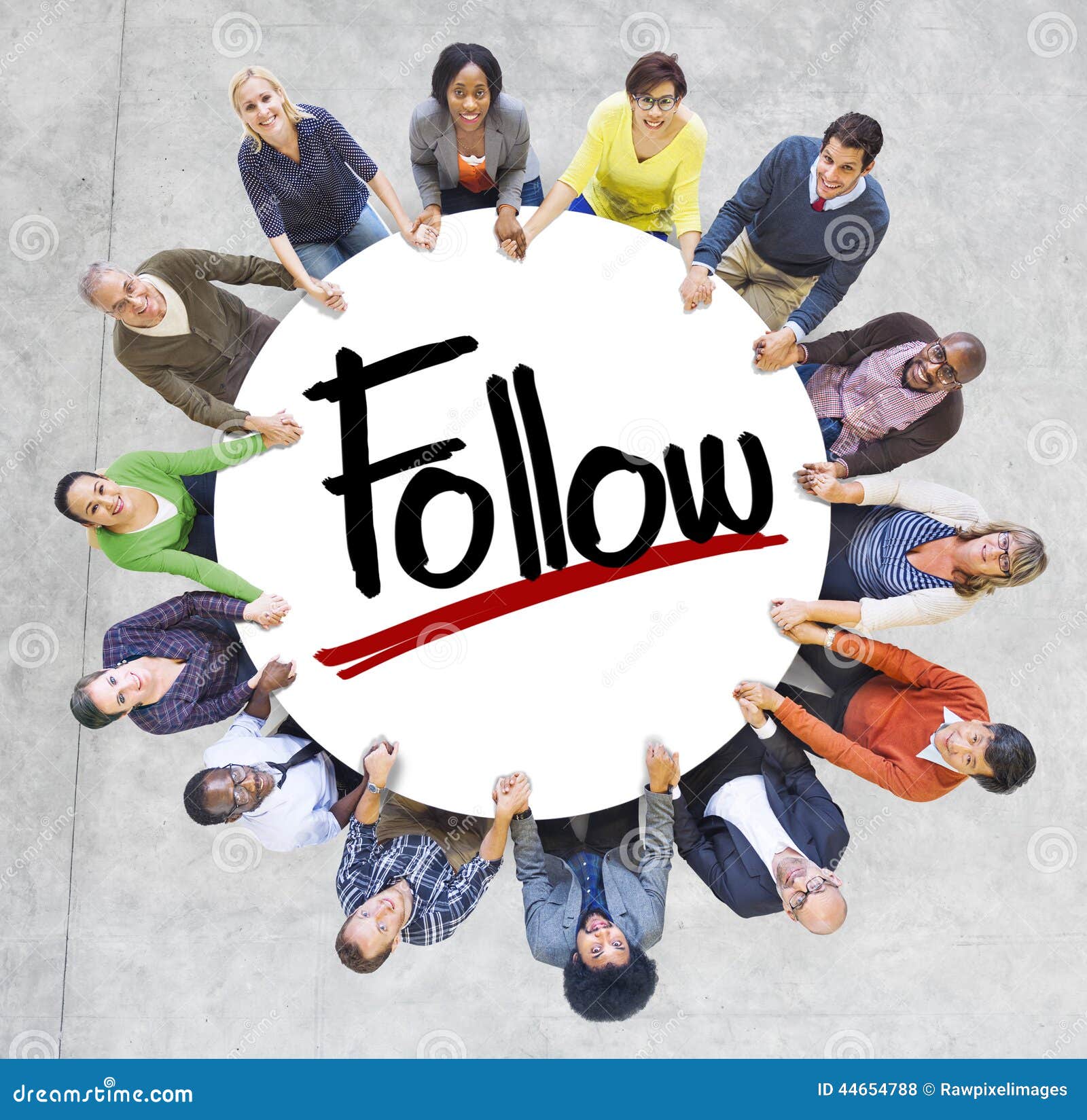 Diverse People Holding Hands Follow Concept Stock Photo - Image of ...